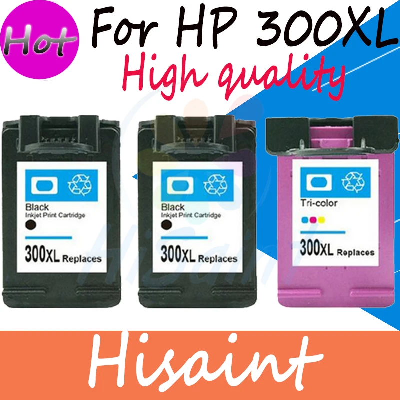 hisaint 2BK+1C For HP 300 300 XL for HP300 Printer Ink Cartridge For HP ...