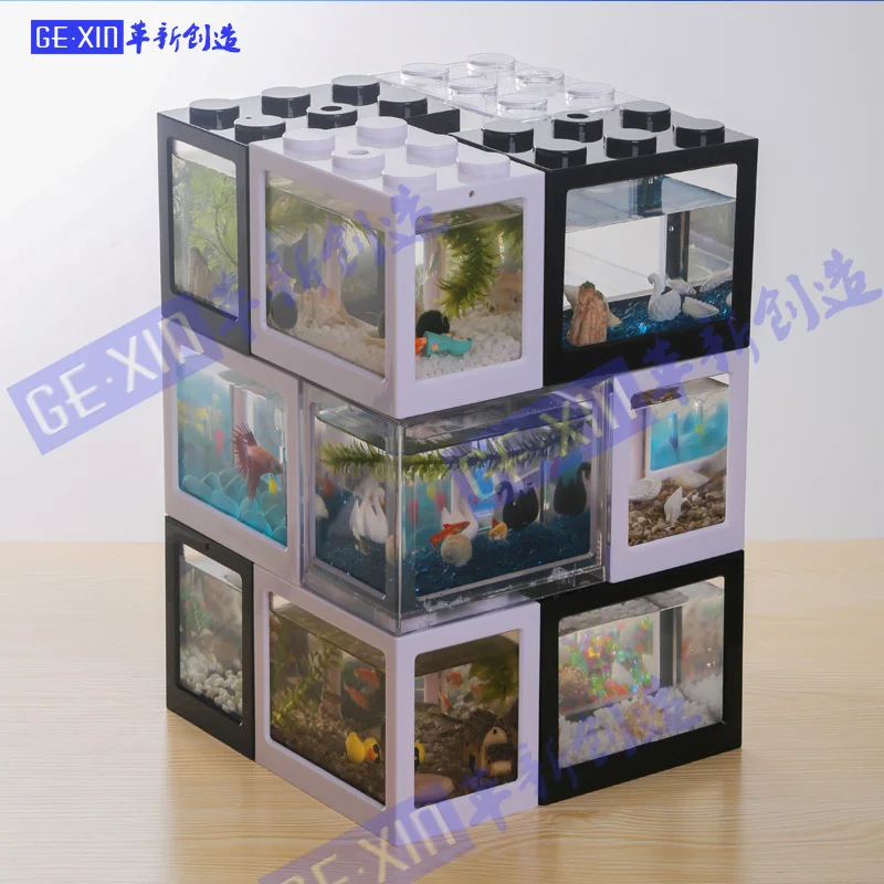 Betta Fish Fighting Cylinder Rumble Fish Cylinder Mini Aquarium ...