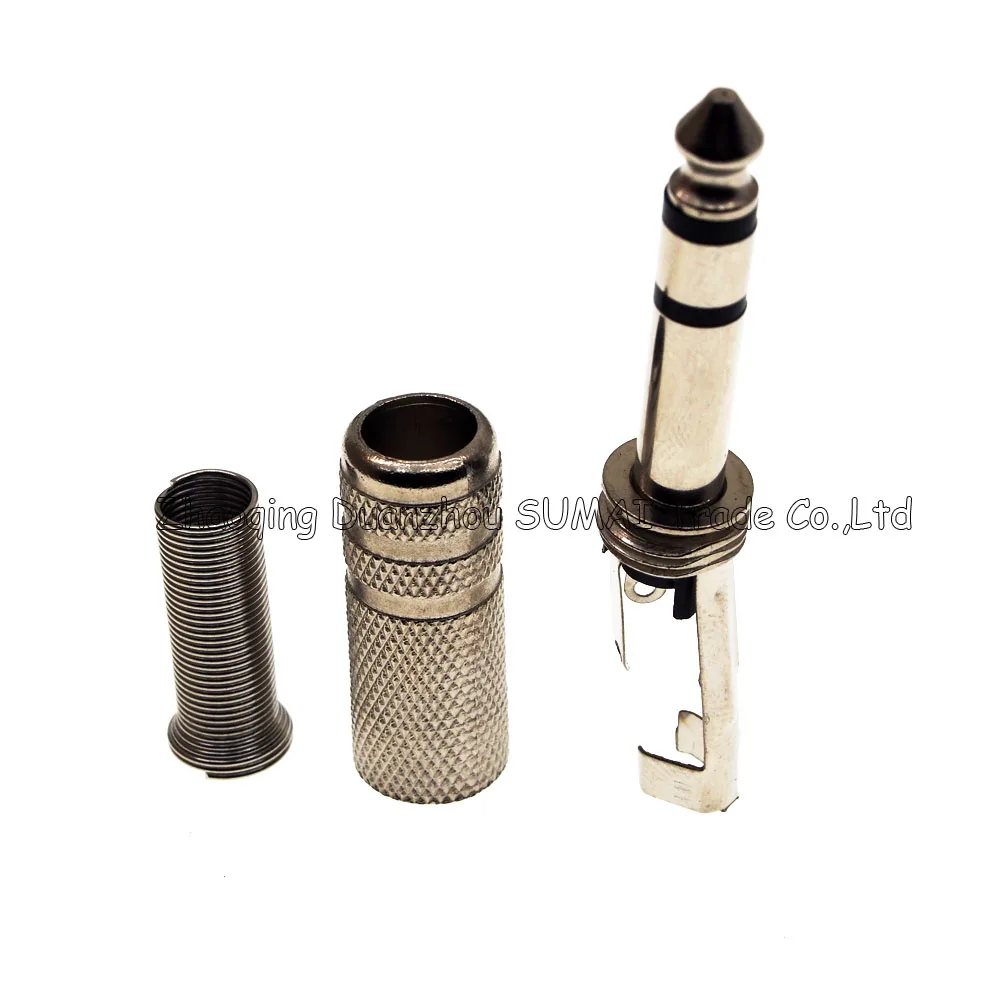 6.35mm Double Audio Plug, 1/4" Jack Male Double Power Amplifier Plug ...