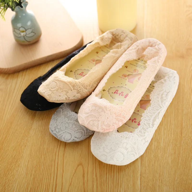 5 Pairs/Set Fashion Women Girls Summer Style Lace Flower Short Sock ...