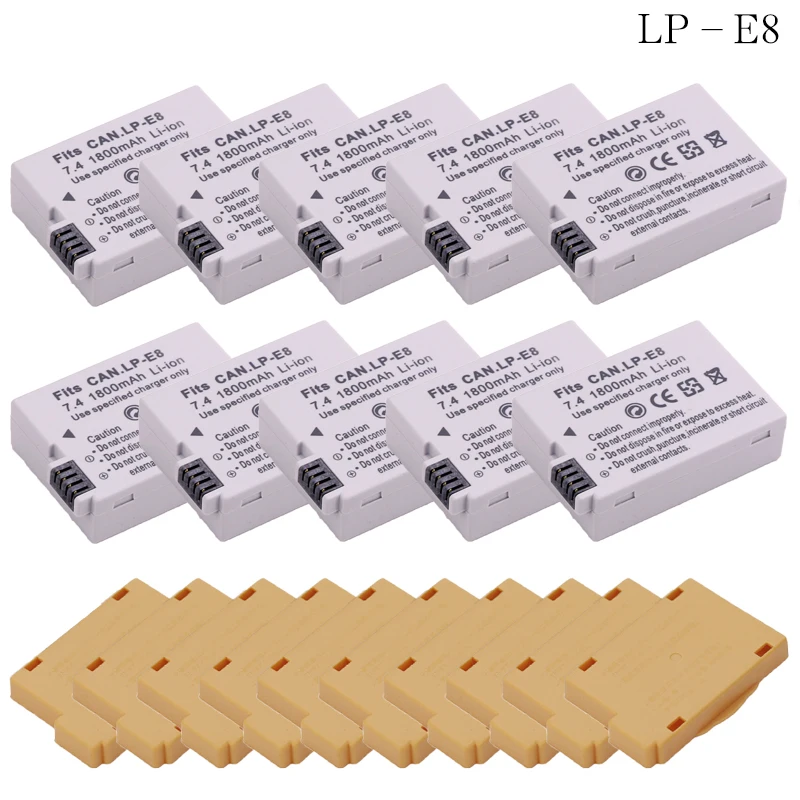 wholesale 10PCS LP E8 Battery pack bateria LP E8 lp e8 For Canon 550D ...