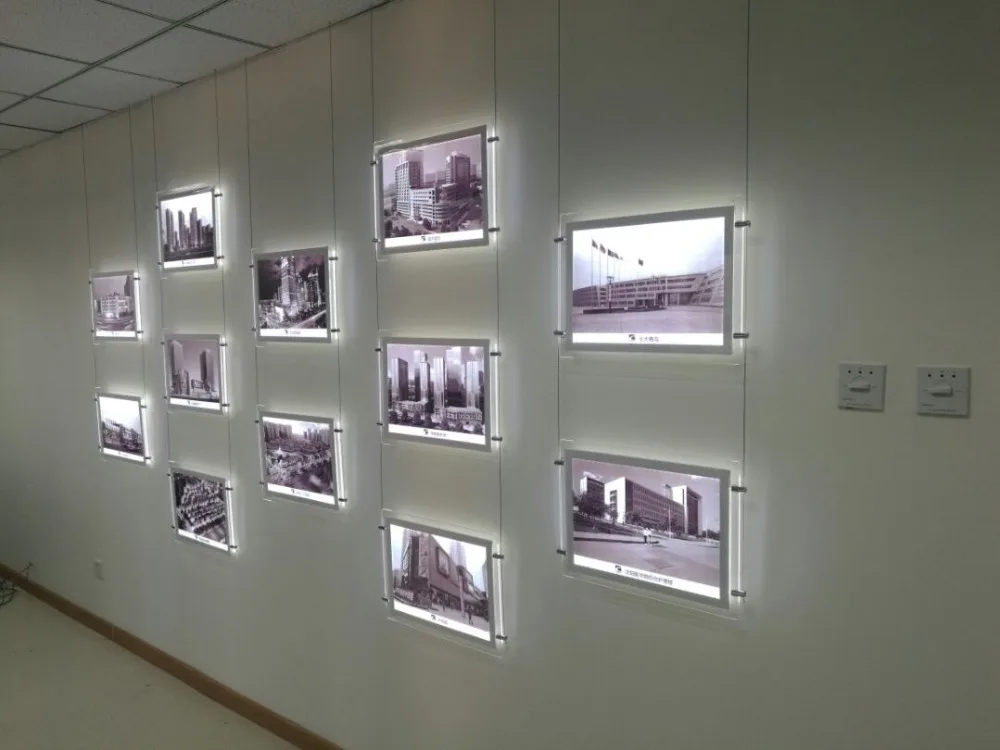 12PCS-Double-Sided-A4-LED-Window-Display-Light-pocket-Led-Acrylic-Light ...