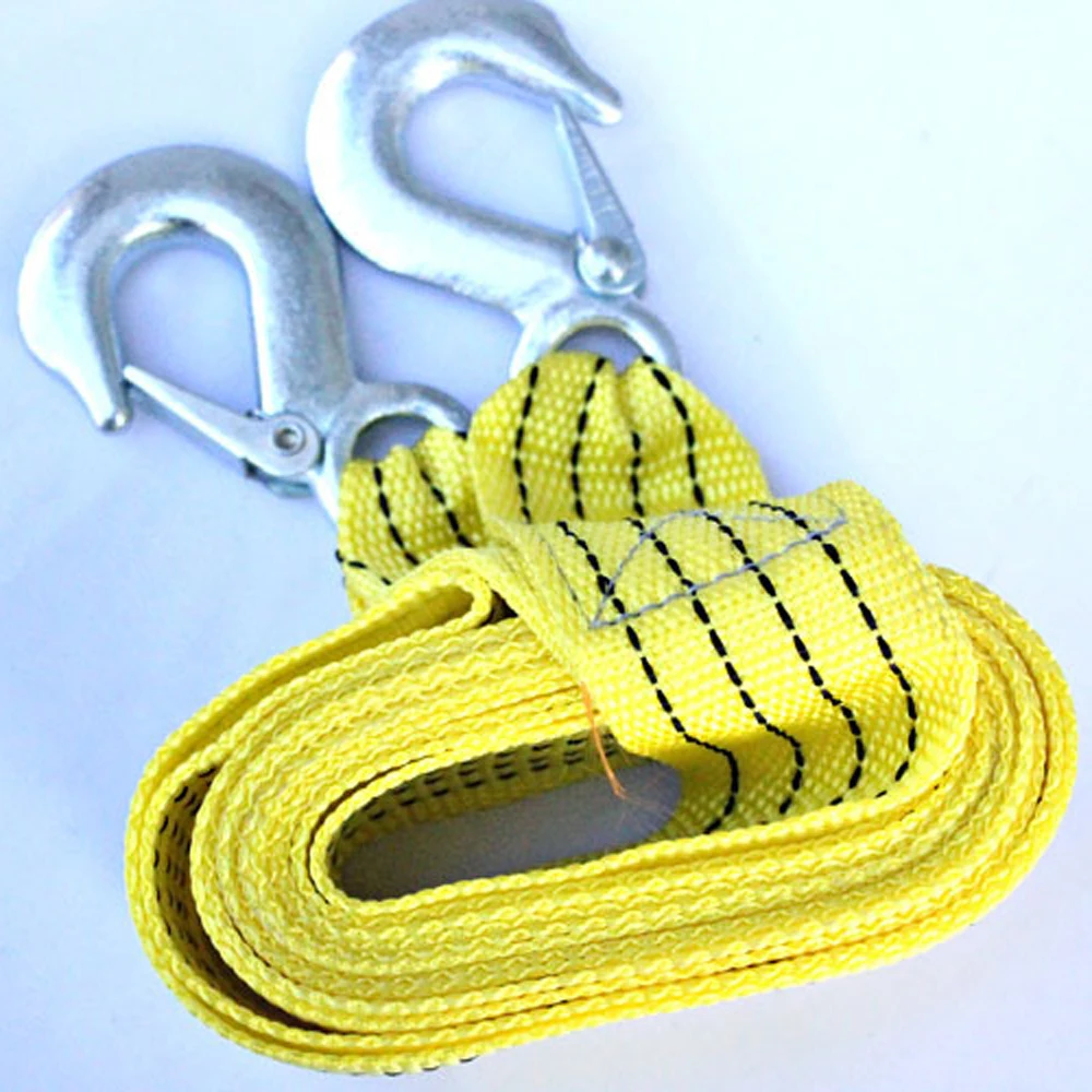 Coche 3M 3 Ton Cable de remolque de alta resistencia de remolque de cuerda de tracción ganchos ...