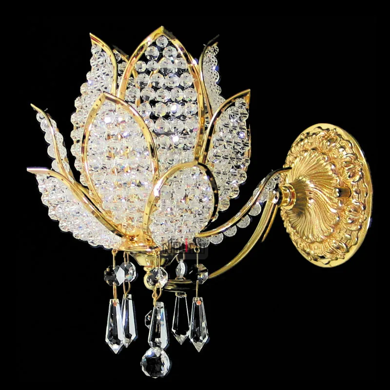 The high end luxury crystal Wall lamp dining room bedroom wall lamp ...