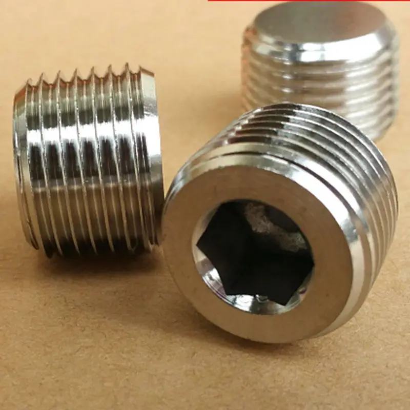 1" BSPT Male End Plug Countersunk 304 Stainless Steel Allen Hex Head ...