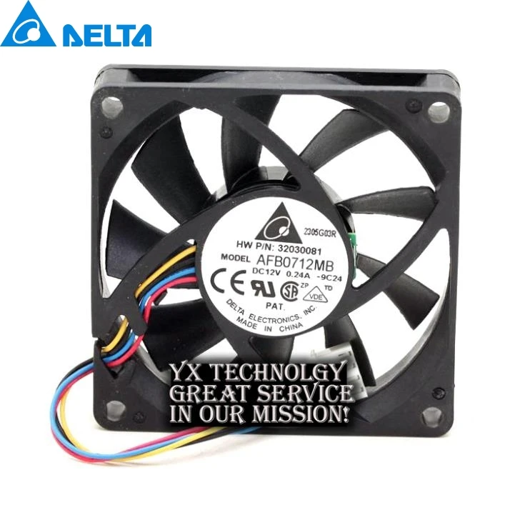 New AFB0712MB 7015 70mm 12V 0.24A PWM adjustable speed cooling fan ...