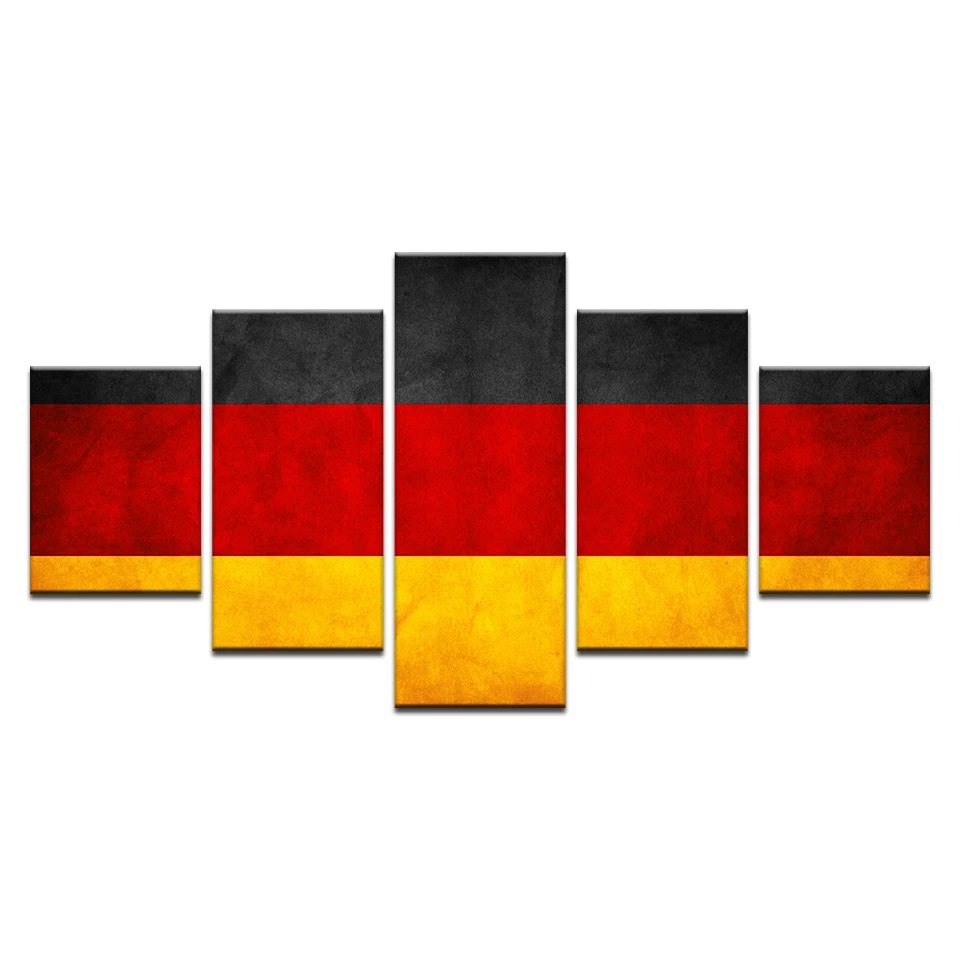 Unframed 5 Piece Modern German Flag Wall Painting Art Picture Print On ...
