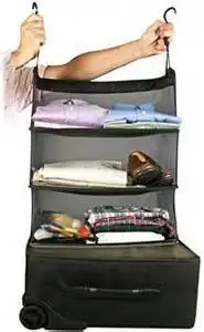 2015 new Luggage sorting hang bag Suitcase shelves black storage basket ...