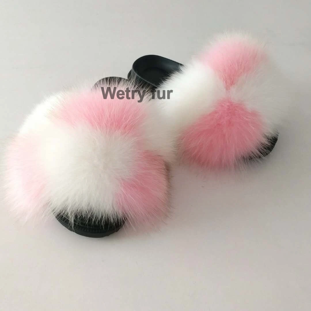 2020-Kids-Real-Fox-Slippers-Raccoon-Slides-Chinelos-Menina-Slippers ...