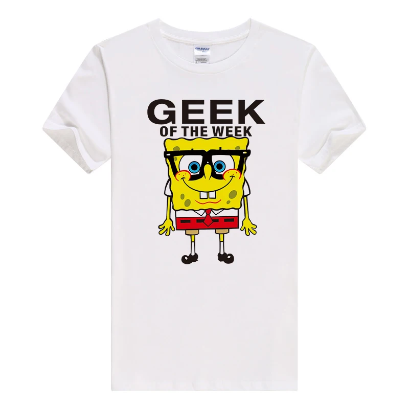 2017 Hot tees Spongebob cartoon mens shirt b font the GEEK of the week ...
