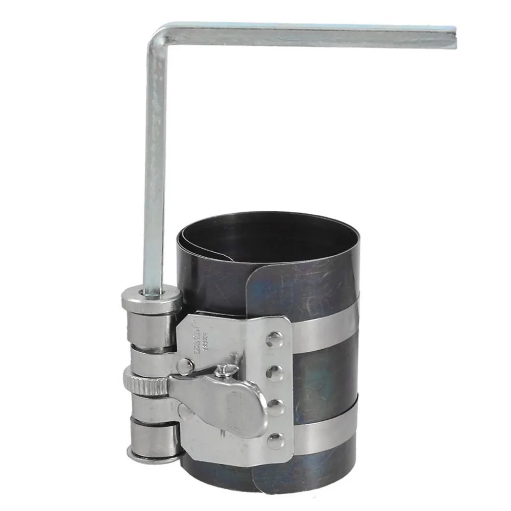 53 125mm Capacity Piston Ring Compressor Automotive Hand Tool, Silver+ ...