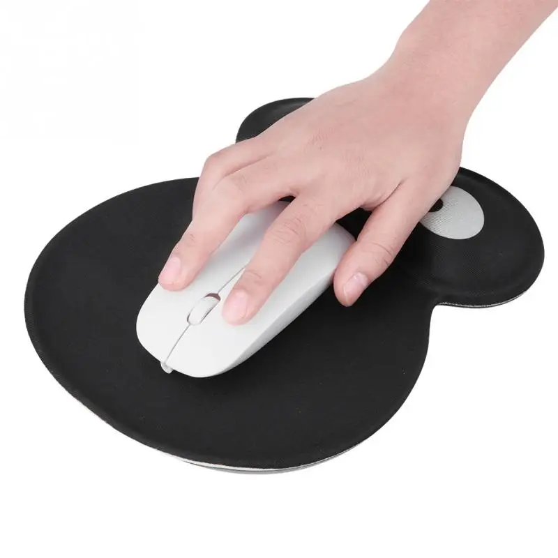 Mouse Pad with Wrist Protection Black Silicone Gel Mousepad Mat Cartoon ...