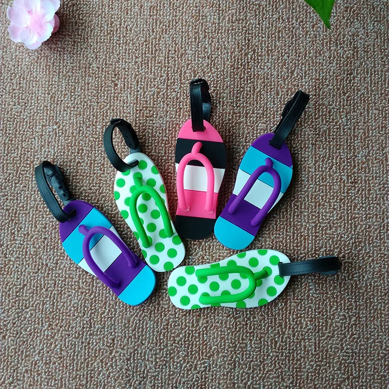 Flip Flop Luggage Tag Multi Colors Types Beach Travel Tags Identity ...