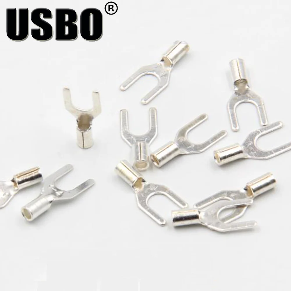 UT1 3 cold pressing terminal Y shaped fork shaped copper wire silver ...