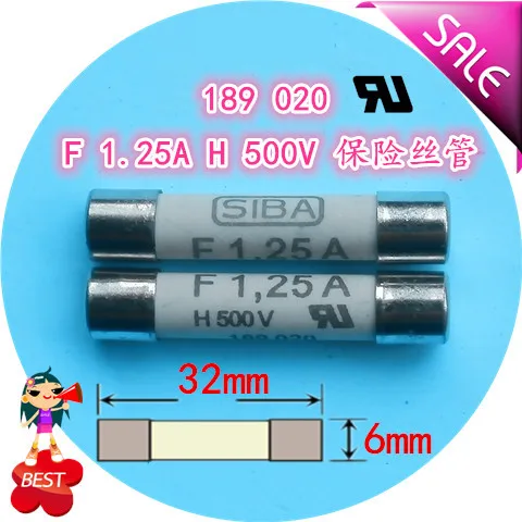 189020 F 1.25a H 500v 6x32mm Fuse Tube Ur High Quality Fuse - Fuses ...