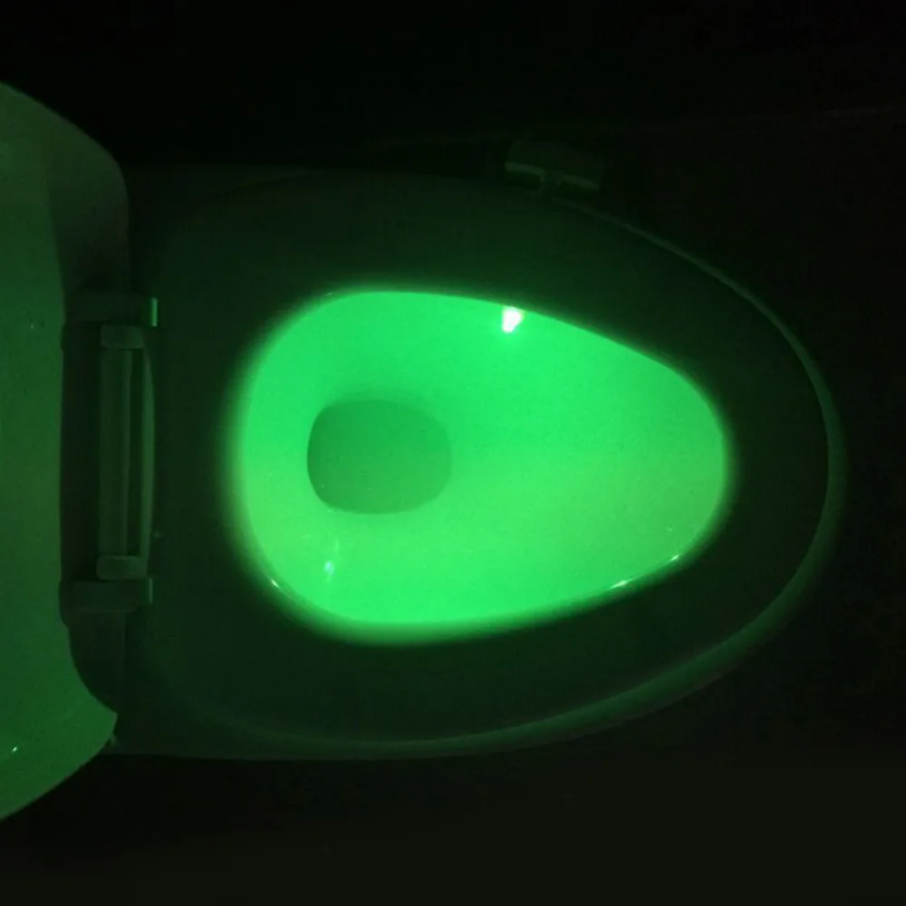 Smart Night Light Sensor Toilet Lamp 8 Colors Backlight Activated ...