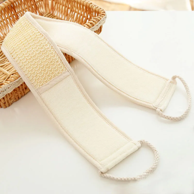 1 Pcs 유니섹스 소프트 스킨 케어 엑스 폴리 에이 팅 수세미 스폰지 백 스트랩 목욕 샤워 바디 마사지 스파 청소 스크러버