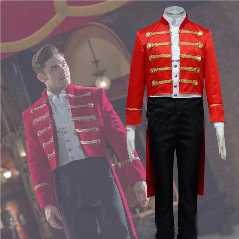 Movie The Greatest Showman Phillip Carlyle Cosplay Costume Men ...