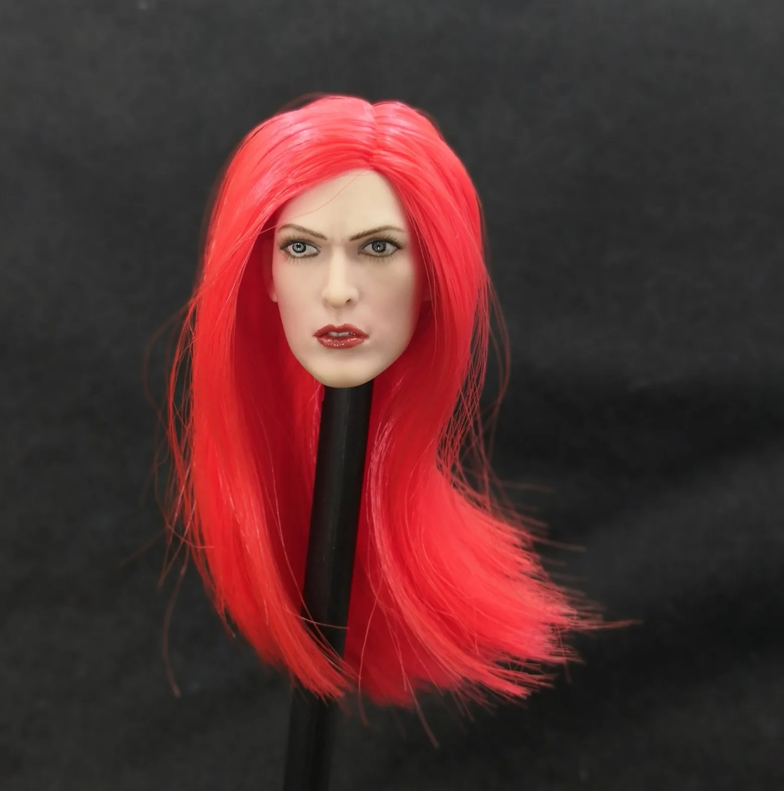 1/6 Scale Alice Head Sculpt Red Long Hair Pale for 12''Pale Bodies ...