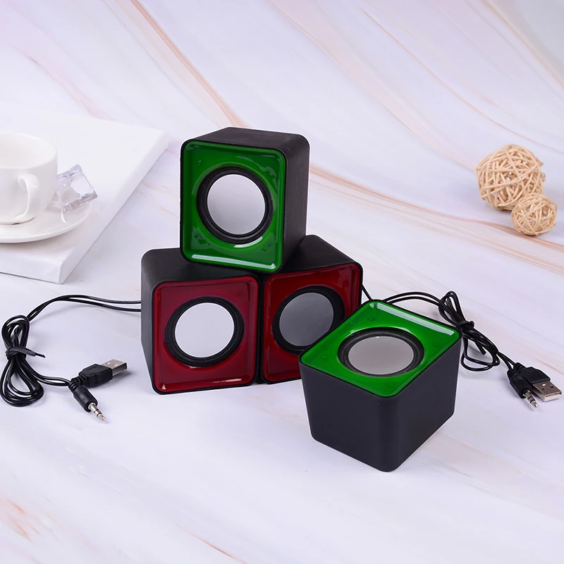 1pair Portable Mini 3.5mm Jack Multimedia Stereo Sound Box Mini Speaker ...