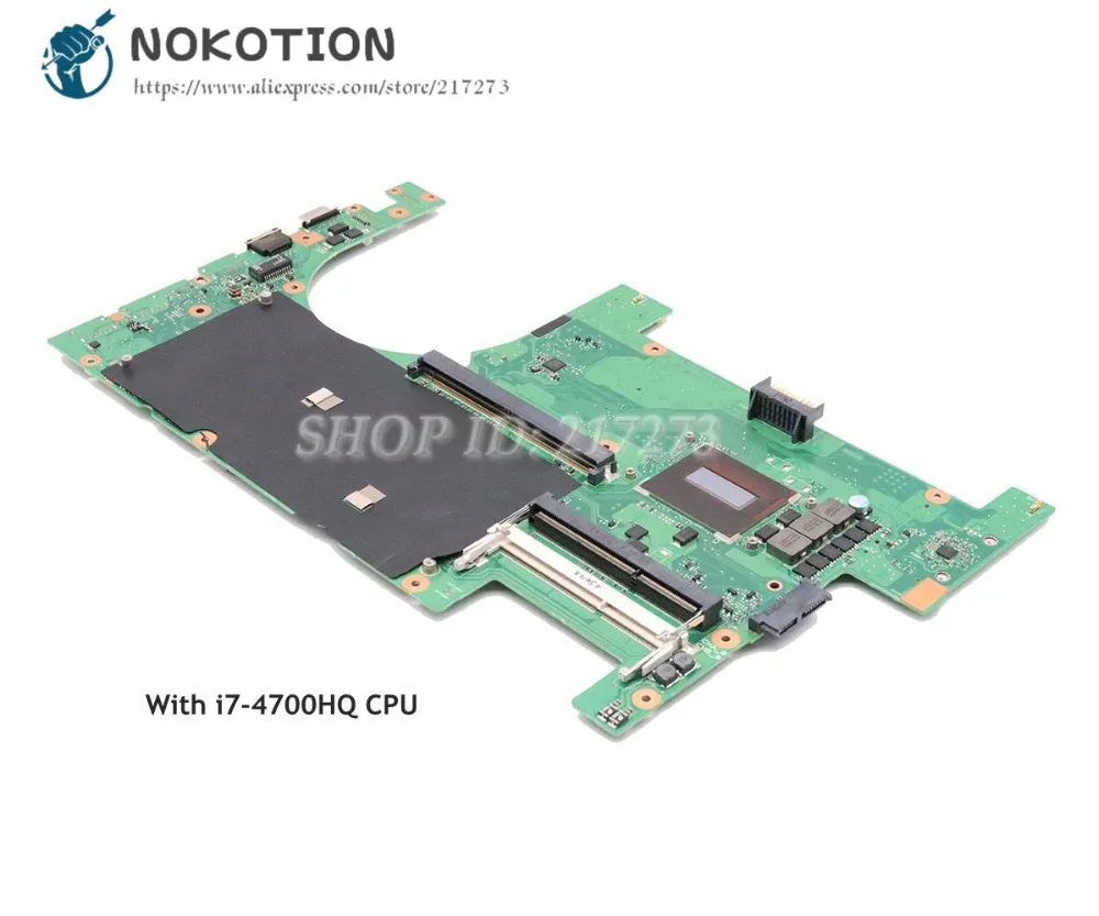NOKOTION เมนบอร์ดแล็ปท็อปสำหรับ ASUS G750JS G750JM บอร์ดหลัก i7 4700HQ ...