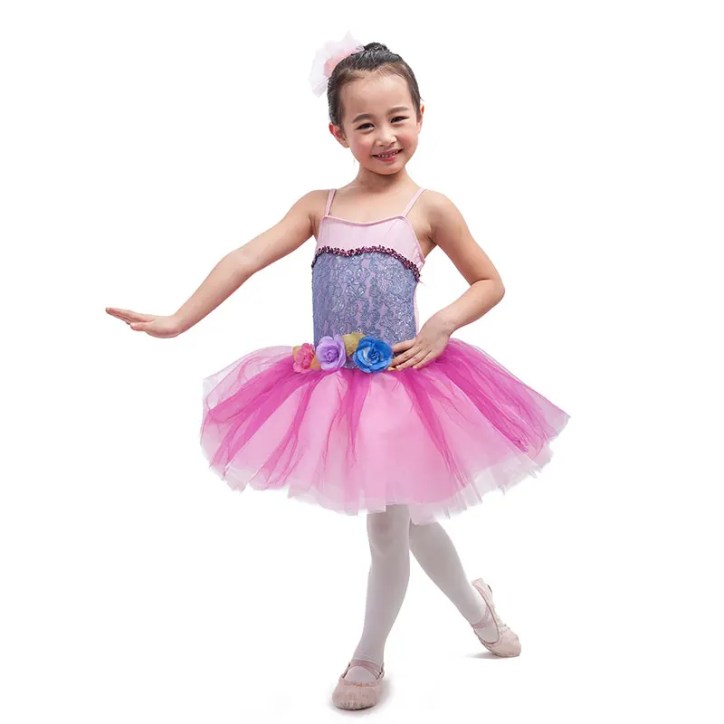 Ropa de baile con tutú de Ballet para niña, traje de baile de bailarina ...