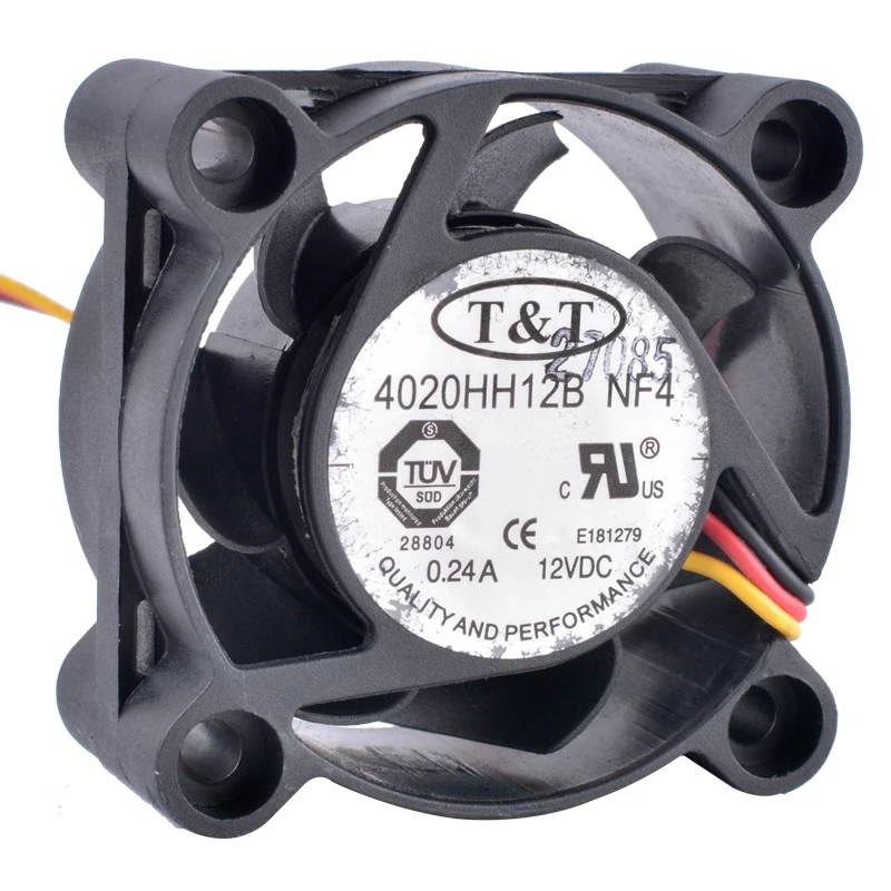New-4020HH12B-NF4-4cm-4020-40mm-fan-12V-0-24A-3-wire-belt-monitoring ...