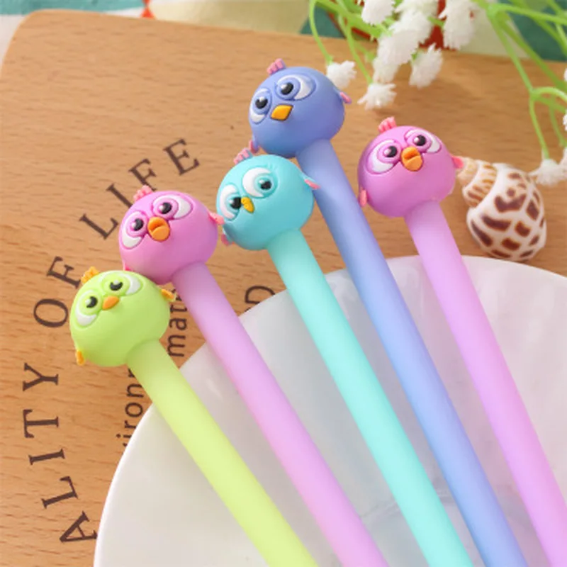 1Pcs Vogel Gel Pen Briefpapier Leuke Pen 0.38Mm Kawaii Cartoon Gel ...