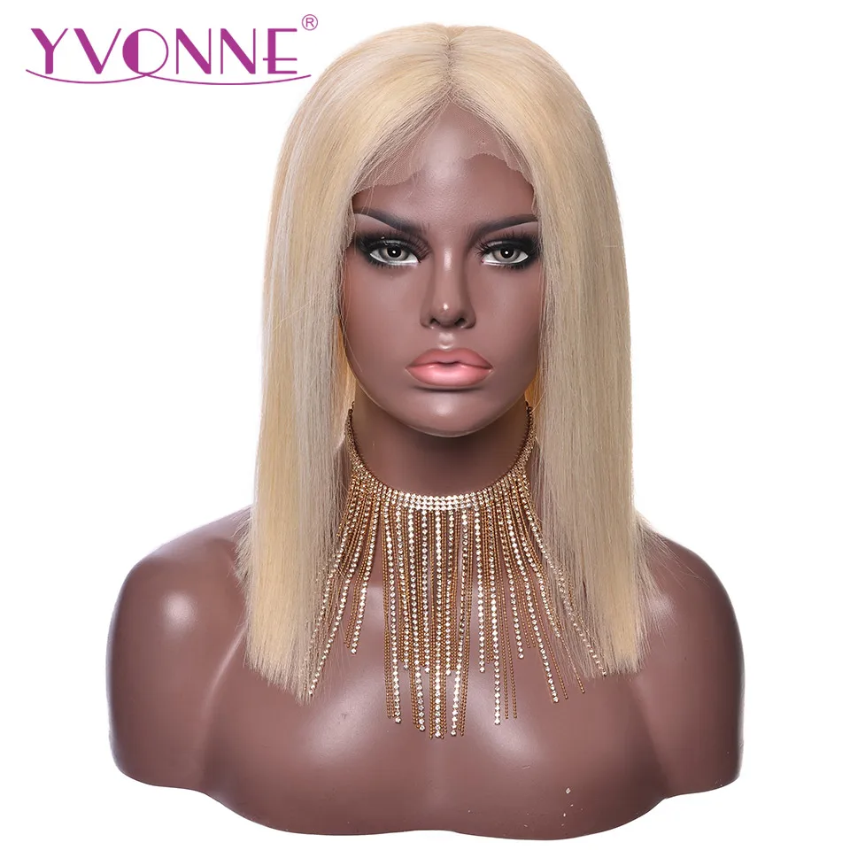 Yvonne 13x4 Blonde Lace Front Wig 613 Short Bob Human Hair Wigs