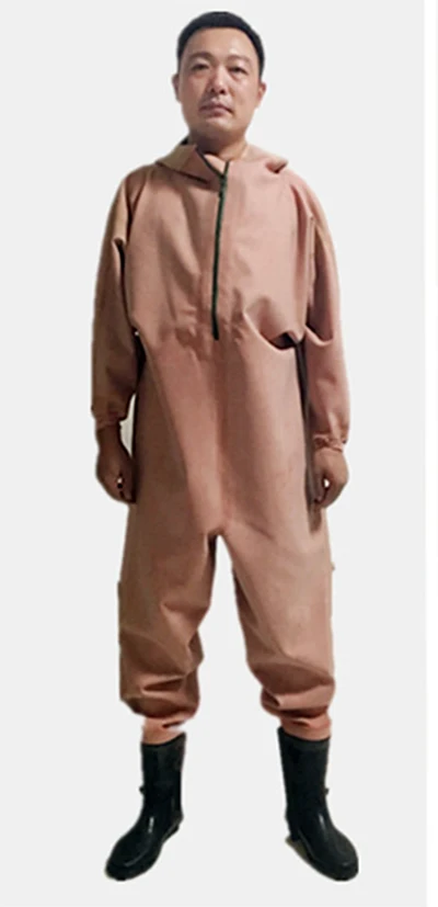 Botas de goma rojas de 1mm, traje impermeable con cremallera para pesca ...