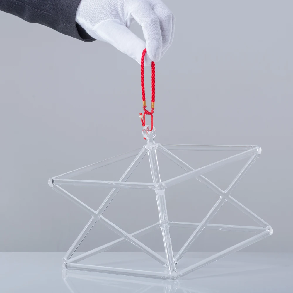 Magic Merkaba 6 inches crystal singing pyramid for healing energy ...
