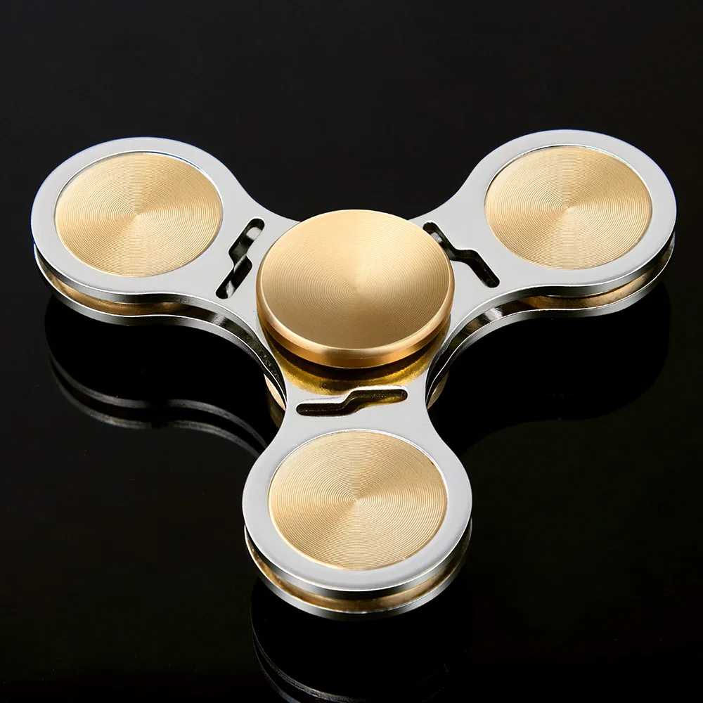 Hand Spinner EDC Decompression Toy Metal Brass Fidget Finger Spinning ...