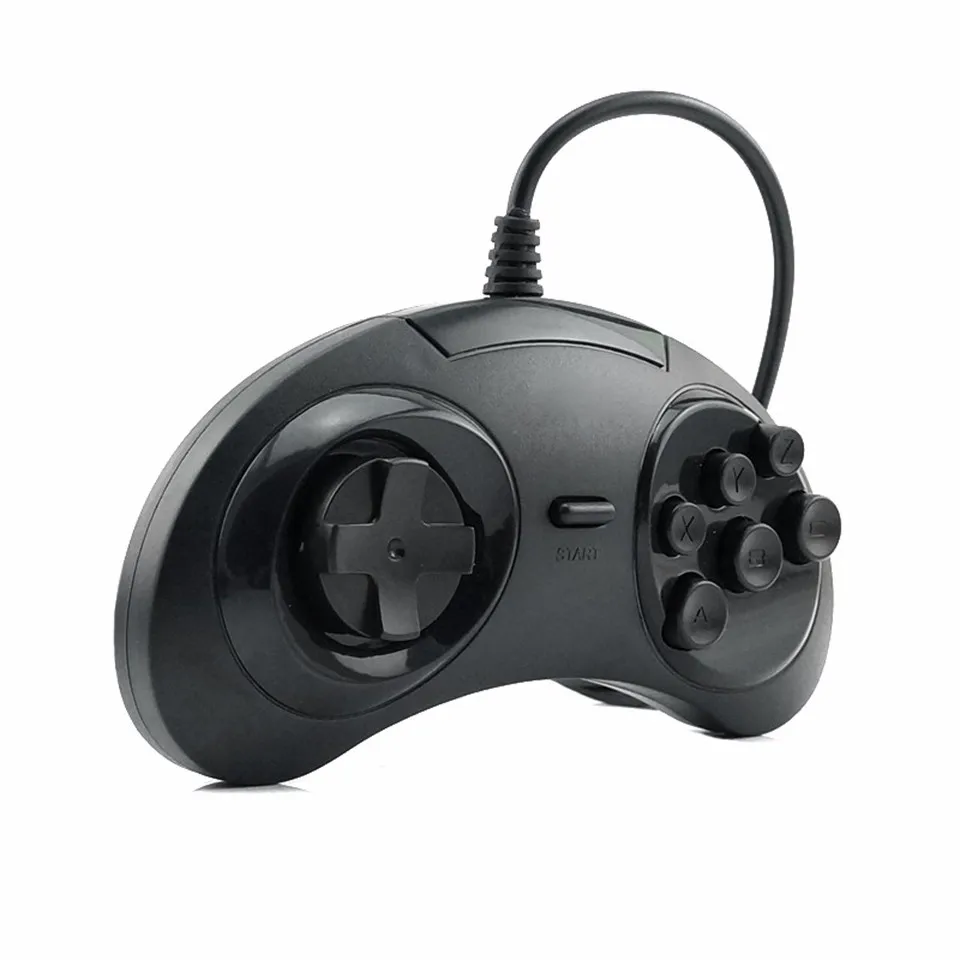 HAOBA Classic SEGA USB Wired 6 Buttons Gamepad USB Game Controller ...