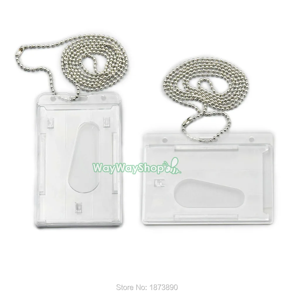 3 pcs 36" Neck Ball Chain and 3 pcs ID Card Holder Badge Business for ...