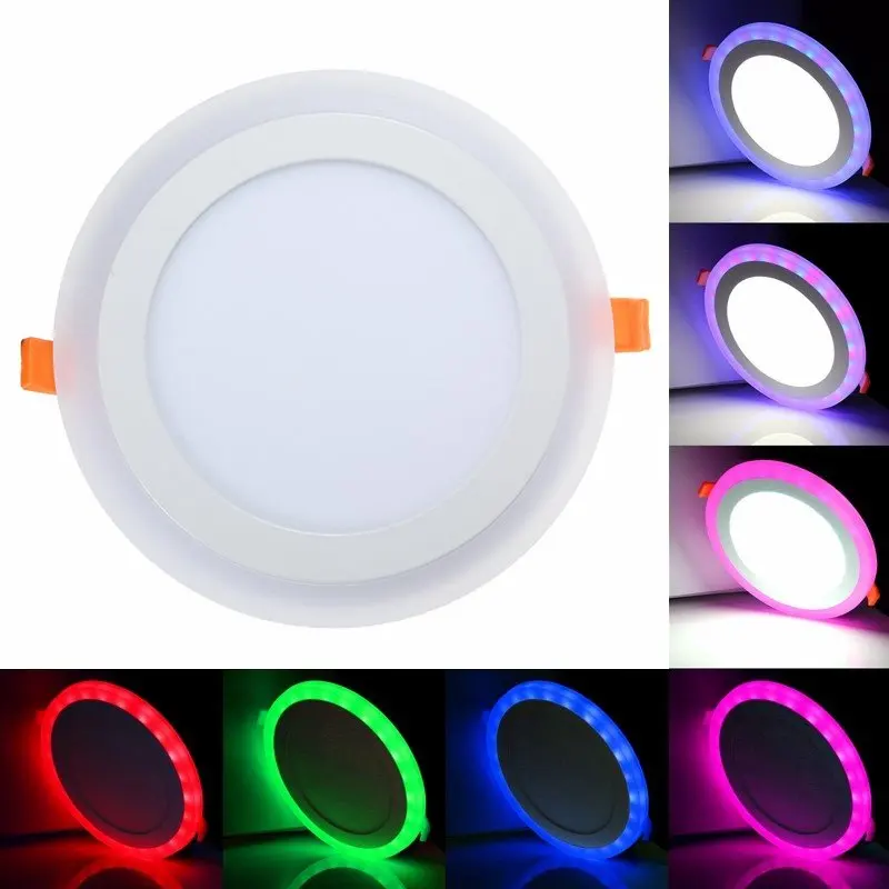 3-modelos-de-luz-de-led-redonda-rgb-branca-luz-de-painel-de-led-dupla ...