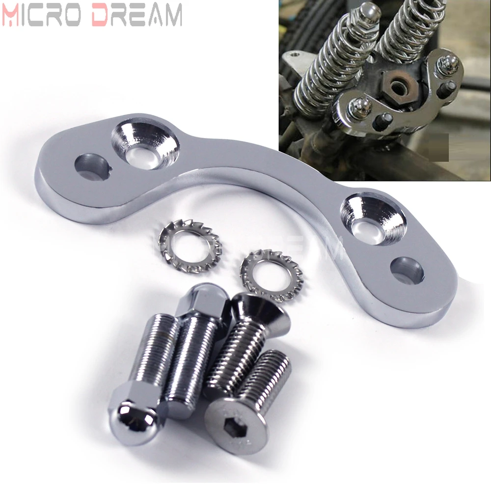 Motorcycle-Spring-Fork-Adapter-Tree-Handlebars-Top-Clamp-Universal-for ...
