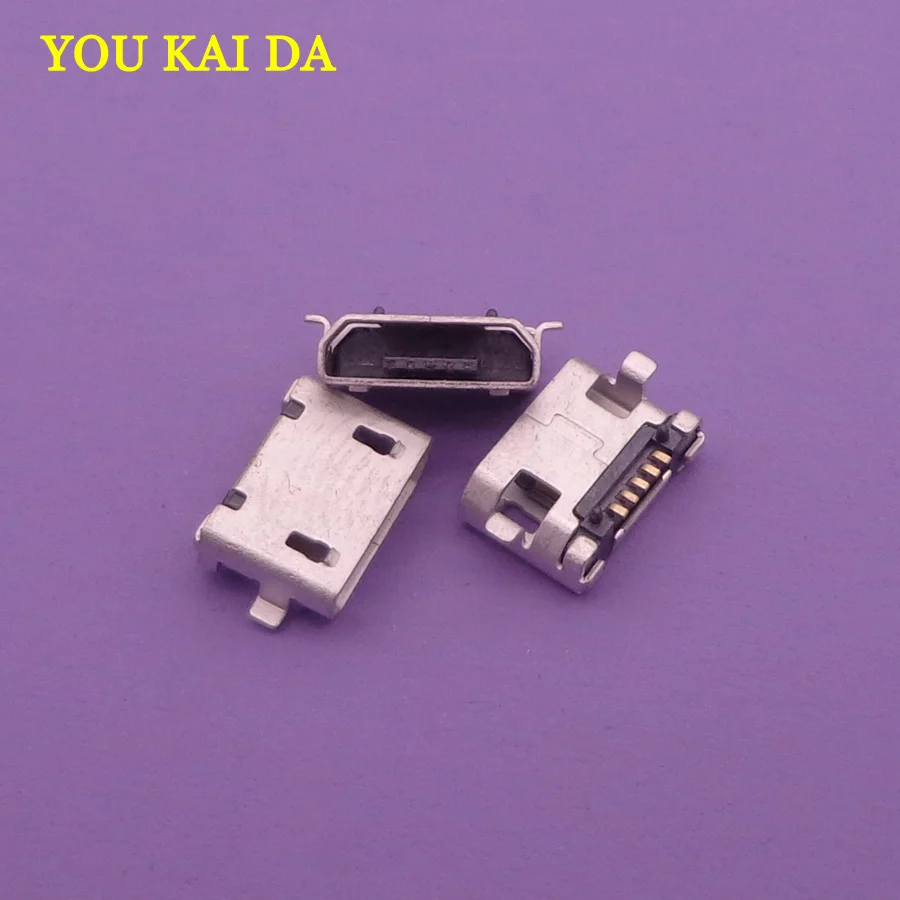 10pcs/lot Smd Feet 5p Micro Usb Dc Jack Charging Socket Connector Port ...