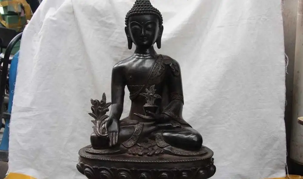 Tibet Buddhism Temple Copper Bronze Bhaisajyaguru Tathagata Rulai ...