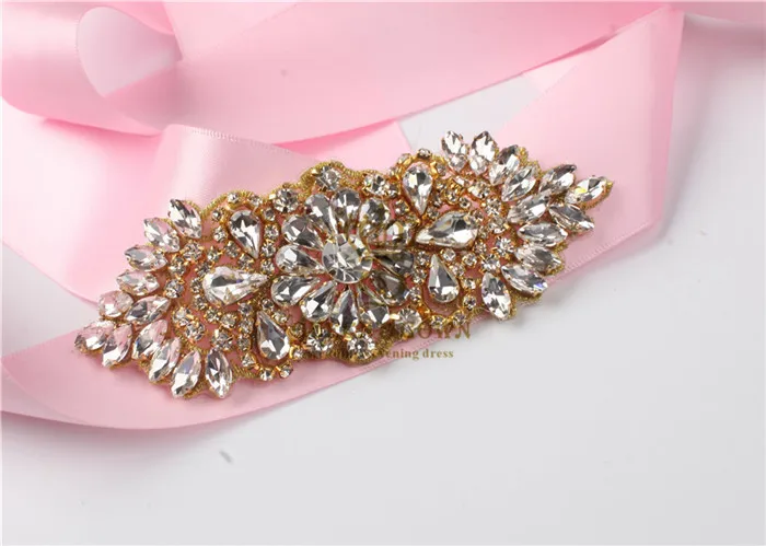 Flower Popular New Style Clear Crystal Rhinestone Applique Beaded
