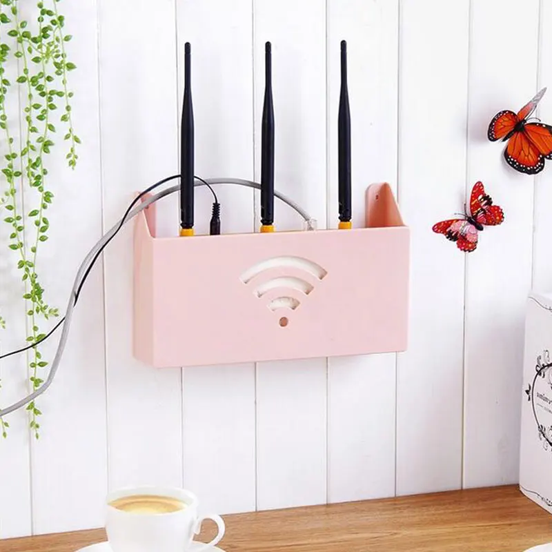 Routers Storage Box Racks Protection Box Hang Wall Cable Router Storage ...