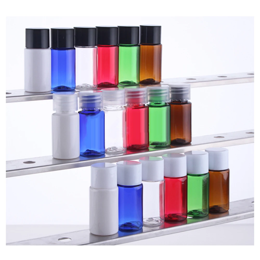 50pcs 10ml Small Sample Containers Plastic PET Bottle Empty with Inner ...