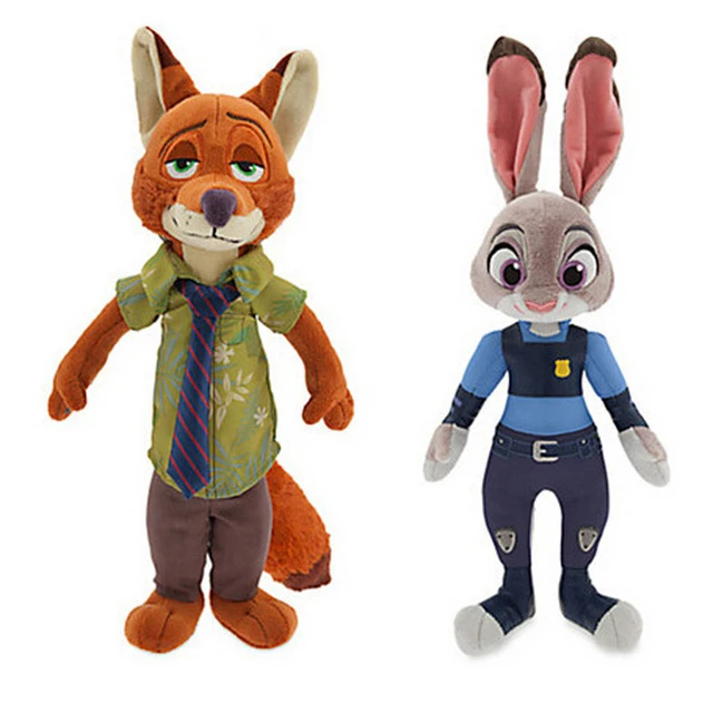 2pcs/lot Zootopia Zootropolis Plush Stuffed Toys 16 30cm Judy Hopps & Nick Wilde Plush Toy Dolls ...
