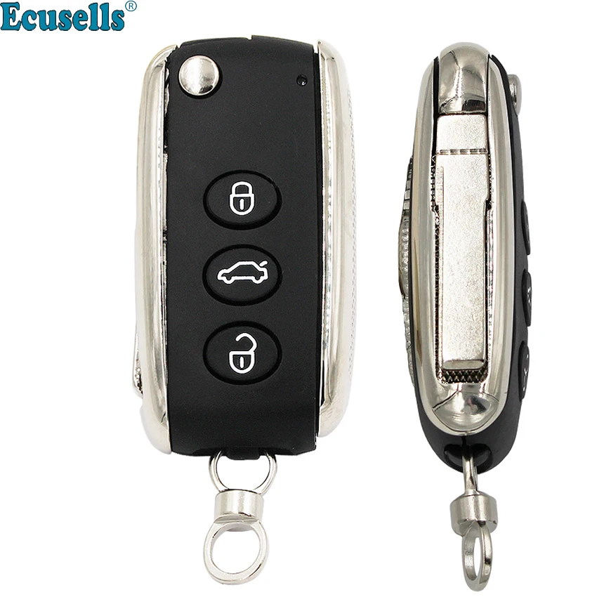 New-Uncut-Modified-Folding-Flip-3-Button-Remote-Key-Shell-Case-Fob-for ...