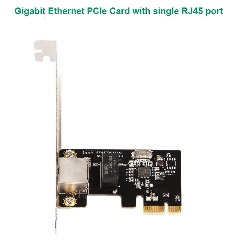 Jeden port gigabit ethernet realtek RTL8111 chip PCI Express lan karta ...