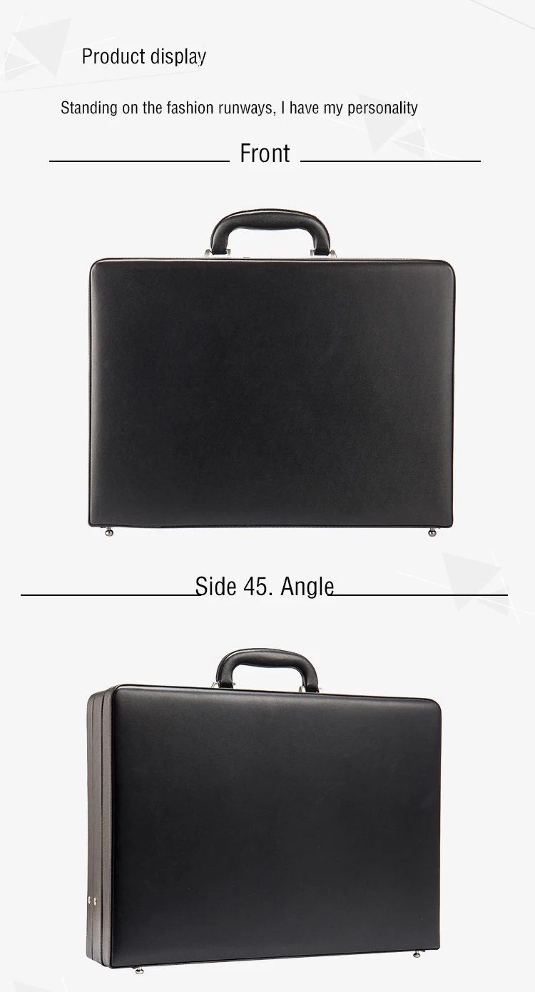 feixueer Business Mens Leather Briefcase Attach Password Case Fashion ...