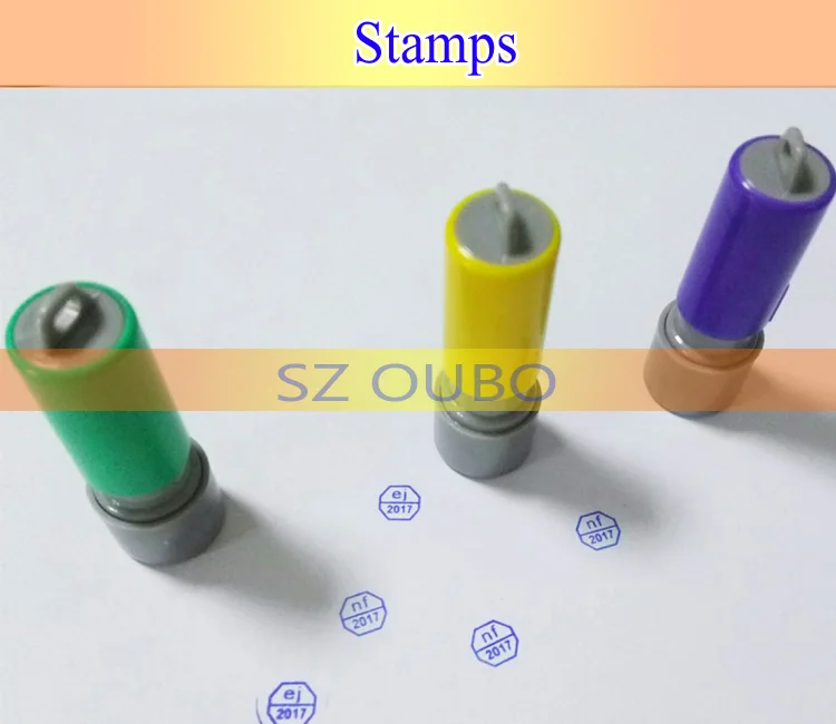 Personalized Custom Made Handle Mounted Plastic Blue Ink Stamp For ...