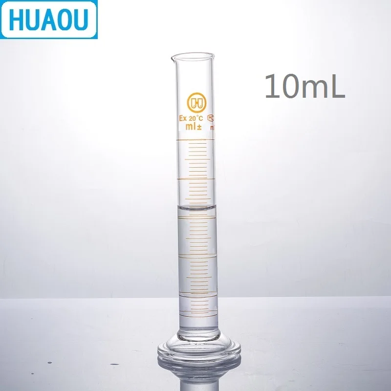 HUAOU 10mL Measuring Cylinder with Spout and Graduation with Glass ...