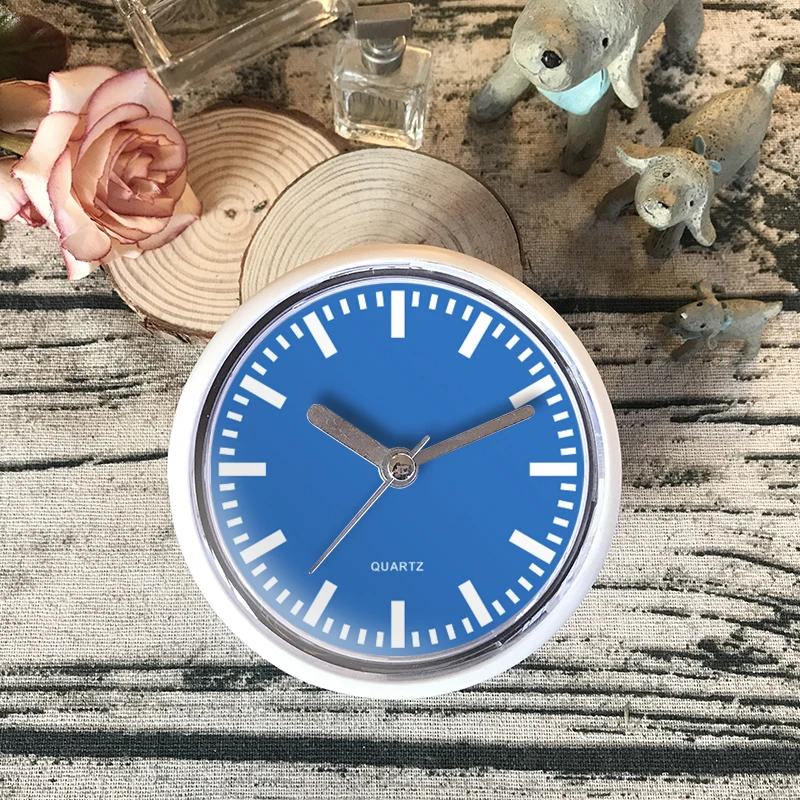 Blue Contracted Calibration Waterproof Clock Shower Mini Wall Clock