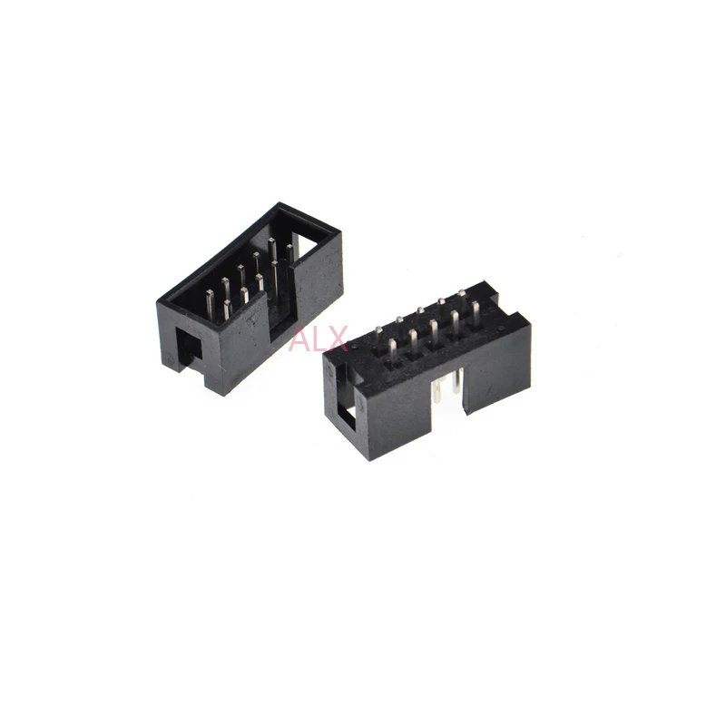 10pcs dc3-10p 2.54MM pitch JTAG ISP MALE SOCKET straight idc box ...