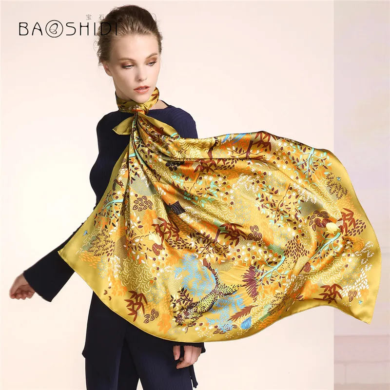 [BAOSHIDI]2016 Autumn New Arrival, 16m/m 100% silk scarf, Infinity 106* ...